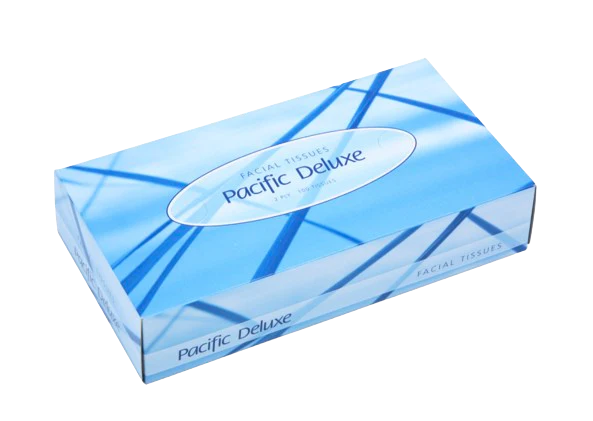 Pacific Deluxe Facial Tissue 2 Ply - Carton - Kiwi Hygiene Supplies