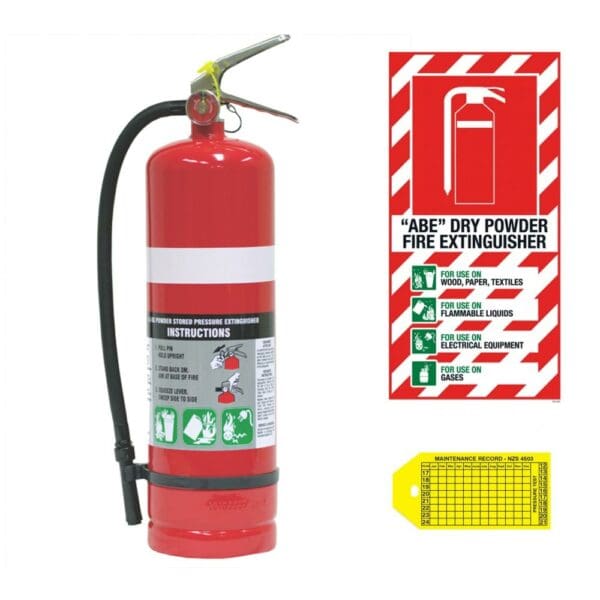 ABE Dry Powder Fire Extinguisher 1.5kg - Kiwi Hygiene Supplies