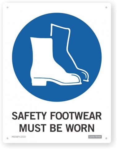 Safety Footwear - Mandatory Sign M008 - Kiwi Hygiene Supplies