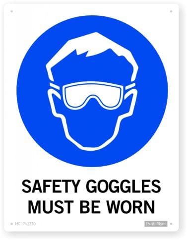 Safety Goggles - Mandatory Sign M011 - Kiwi Hygiene Supplies