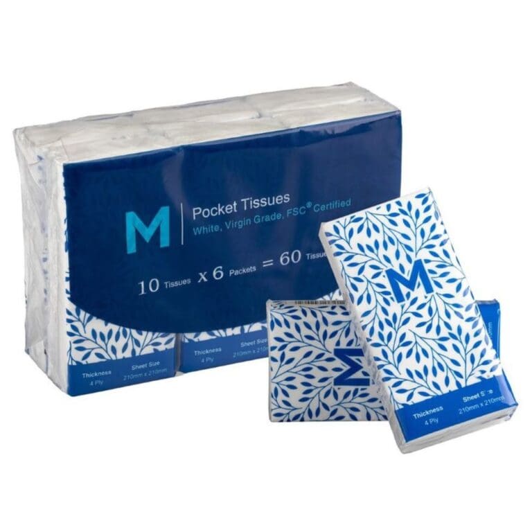 Matthews 4 Ply Tissue Pocket Packs - Box of 288 10 Sheet/Packs - Kiwi ...