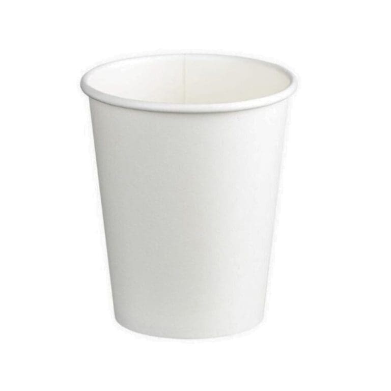 Single Wall PE Paper Cups 280ml (80mm) White - Carton of 1000 - Kiwi Hygiene Supplies